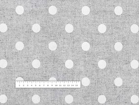 Biante Dekorační povlak na polštář s lemem Porto PRT-018 Bílé puntíky na šedém režném 35 x 45 cm