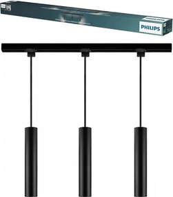 Philips - Lustr na lanku v lištovém systému EASYLINK 3xGU10/7W/230V 1m černá