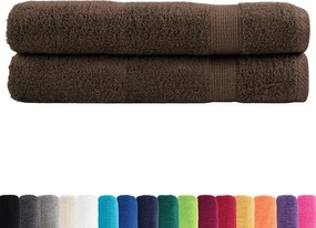 Prémiové ručníky SOLUND 2 ks hnědé 100x200 cm 600 g/m² 137245