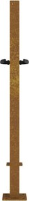 Zahradní branka 100 x 75 cm corten ocel bambusový design 153238