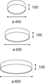 Led2 Stropní LED svítidlo ROMO ø 60 cm, kávová Stmívání, řízení: 3000K/4000K ON/OFF (bez stmívání)