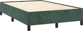 Box spring postel s matrací tmavě zelená 120x190 cm samet 3270022