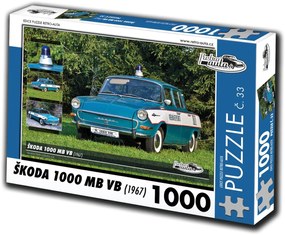 Puzzle retro-auta puzzle č. 33 škoda 1000 mb vb (1967) 1000 dílků