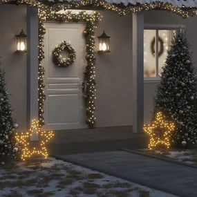 vidaXL Vánoční světelná dekorace s hroty Hvězda 80 LED diod 60 cm [357725] Barva: Černá