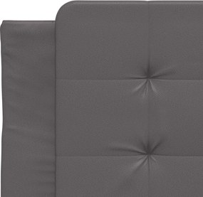 Rám postele bez matrace Zadar šedá 100 x 200 cm umělá kůže 3208848