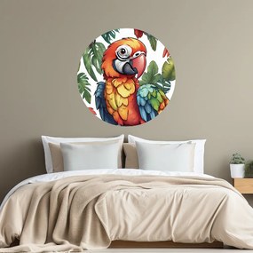 PIPPER. Kruhová samolepka na zeď "Papoušek" Velikost: 60cm