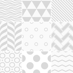 Sada 9 nástěnných samolepek Ambiance Cement Tiles Scandinavian Finnish, 10 x 10 cm