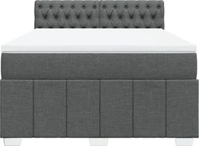 Box spring postel s matrací tmavě šedá 160x200 cm textil 3287127