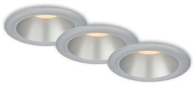 Briloner 7041-034-SADA 3x LED Koupelnové podh. svítidlo LED/4,9W/230V stříbrná