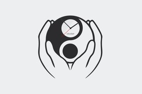 Clocker Nalepovací hodiny Yin Yang Barva ciferníku: Bílá