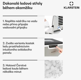 Klarstein Icefestival Bullet, výrobník ledu, 400 W, 1,9 l, 20 kg/24 h