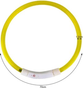 Svíticí obojek pro psy LED Purlov 24200, regulovatelný, nabíjecí USB-C