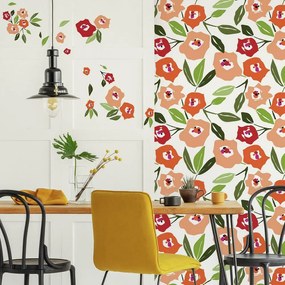 York Wallcoverings Samolepky na stěnu KVĚTINY barevné