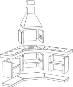 Norman Atlantik zahradní krb - maxi rohová sestava