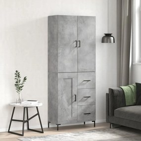 vidaXL Skříň highboard betonově šedá 69,5x34x180 cm kompozitní dřevo
