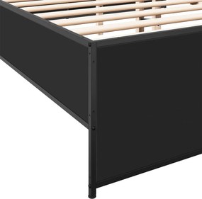Rám postele černý 120 x 200 cm kompozitní dřevo a kov 3279892