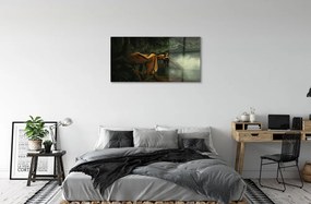 akrylový obraz Žena strom mraky 100x50 cm