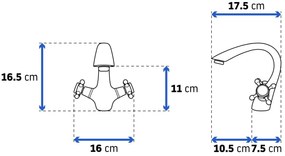 Rea Retro- Vysoká umyvadlová baterie, černá, REA-B0225