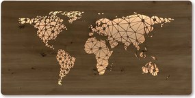 Li-Go "Mapa světa" světelný obraz s baterií 120x60cm varianta ovládání: manuál/pohybové čidlo, provedení povrchu: dub