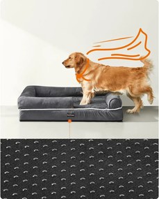 Pelíšek pro psy Dustin 106 cm XL šedý