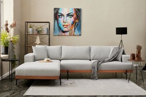 Hanah Home Rohová pohovka LIVA šedá levá 287 cm 825BLC2817