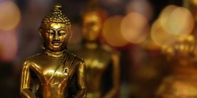 Obraz Budha s abstraktním pozadím - 120x60 cm