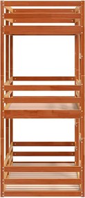 Třípatrová postel voskově hnědá 80x200 cm masivní borové dřevo 3284253