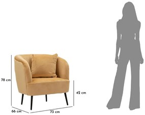 Designové křeslo Caerwyn hnědé
