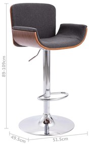 Barová židle šedá textil - Default Title
