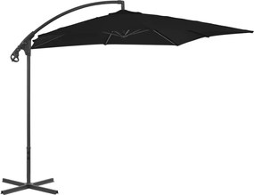 vidaXL Konzolový slunečník s ocelovou tyčí 250 x 250 cm [44878] Barva: Černá