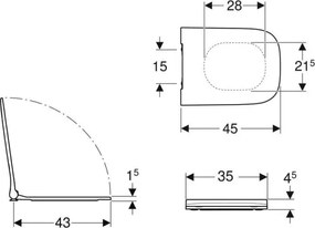 Geberit 500.239.01.1 - Záchodové prkénko Smyle Square duroplast/bílá