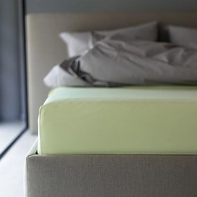 HEDDA Prostěradlo Jersey Lycra premium světle zelené rozměr: 200 x 220 cm