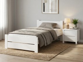 Postel IKAROS DOUBLE 80 x 200 cm, bílá Matrace: Matrace Coco Maxi 20 cm, Rošt: Bez roštu