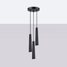 Sollux Lighting Závěsná lampa PRYSM 3P černá