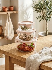 Sinsay - Nádoby na potraviny 3 ks - pastelová růžová