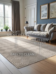 ELLE Decoration, Kusový koberec Perles 106184 White Cream z kolekce Elle, 200x280, béžová, ložnice