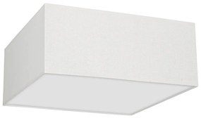 Stropní svítidlo Albion Square, 1x bílé bavlněné stínítko, (bílé plexisklo), (50cm)