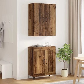 Vysoký bufet Staré dřevo 69,5 x 34 x 180 cm Kompozitní dřevo 3403586