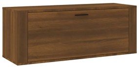 Nástěnný botník hnědý dub 100x35x38 cm kompozitní dřevo - Default Title
