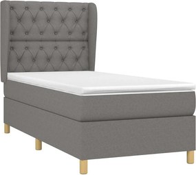 Box spring postel s matrací tmavě šedá 80 x 200 cm textil 3128718