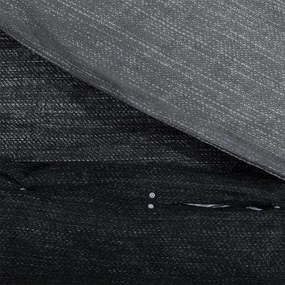 vidaXL Sada ložního prádla 200 x 200 cm bavlna [136481] Barva: Tmavě šedá a černá