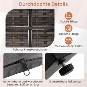 Costway Sada balkonového nábytku s 2 židlemi a odkládacím stolkem a sedací
