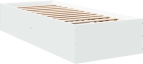 Rám postele bílý 100 x 200 cm kompozitní dřevo 3281049