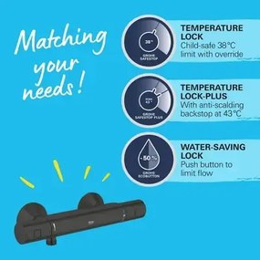 Grohe QuickFix Precision Start - Termostatická sprchová baterie matná
