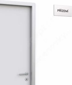 ACCEPT Označení podlaží "PŘÍZEMÍ" - stříbrná tabulka - černý popis