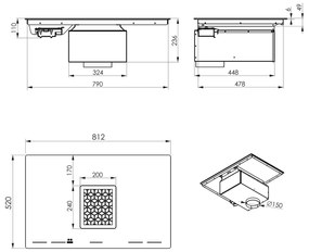 Ciarko Design Indukční deska s integrovaným odsavačem WIZARD Copper CDB8001CR