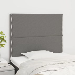 Čelo postele tmavě šedé 90x5x118/128 cm látkové 3116175