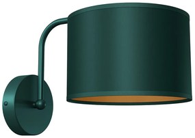 Nástěnné svítidlo Verde, 1x zelené textilní stínítko, gr