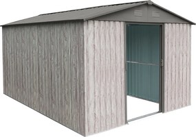 Zahradní domek BestBerg ZDB-9SD / 9 m² / 279 x 324 x 211 cm / dekor bílé dřevo/šedá