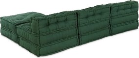 Modulová pohovka Textil Zelená 210 x 140 x 56 cm 3315079